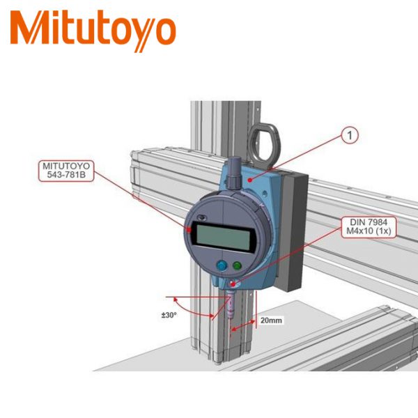 Đồng hồ so điện tử Mitutoyo 543-781B lưng phẳng (12.7mm)